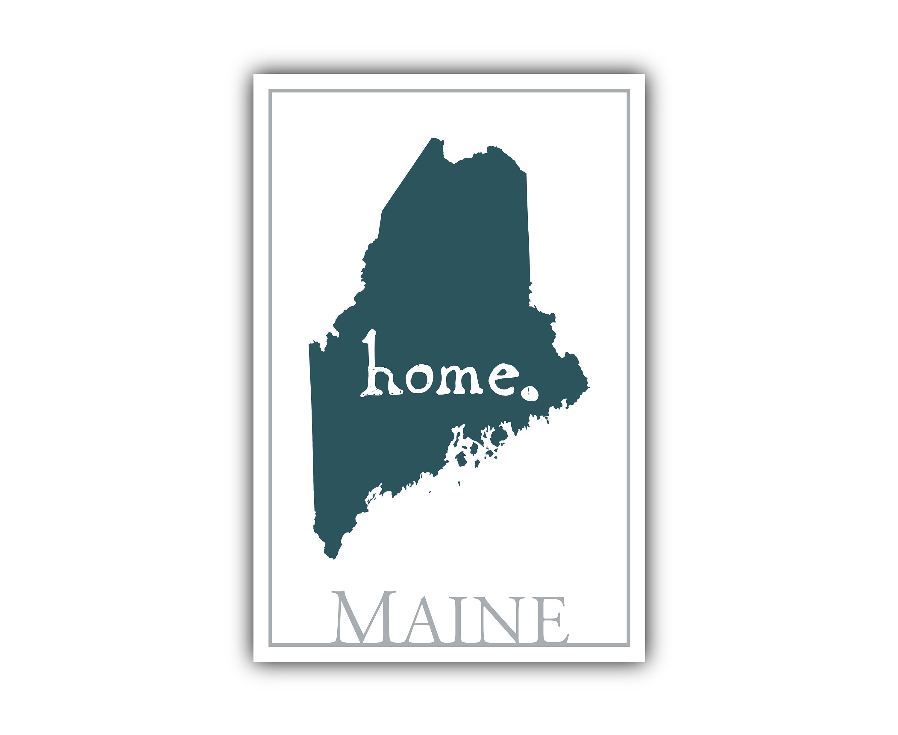 Maine Poster, Office Wall Art, Maine Poster Print, State Posters, Maine ...