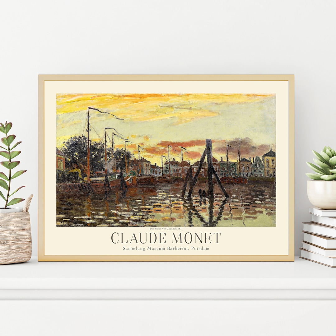 Claude Monet Painting Prints, Museum Gallery Exhibition Poster, Claude ...