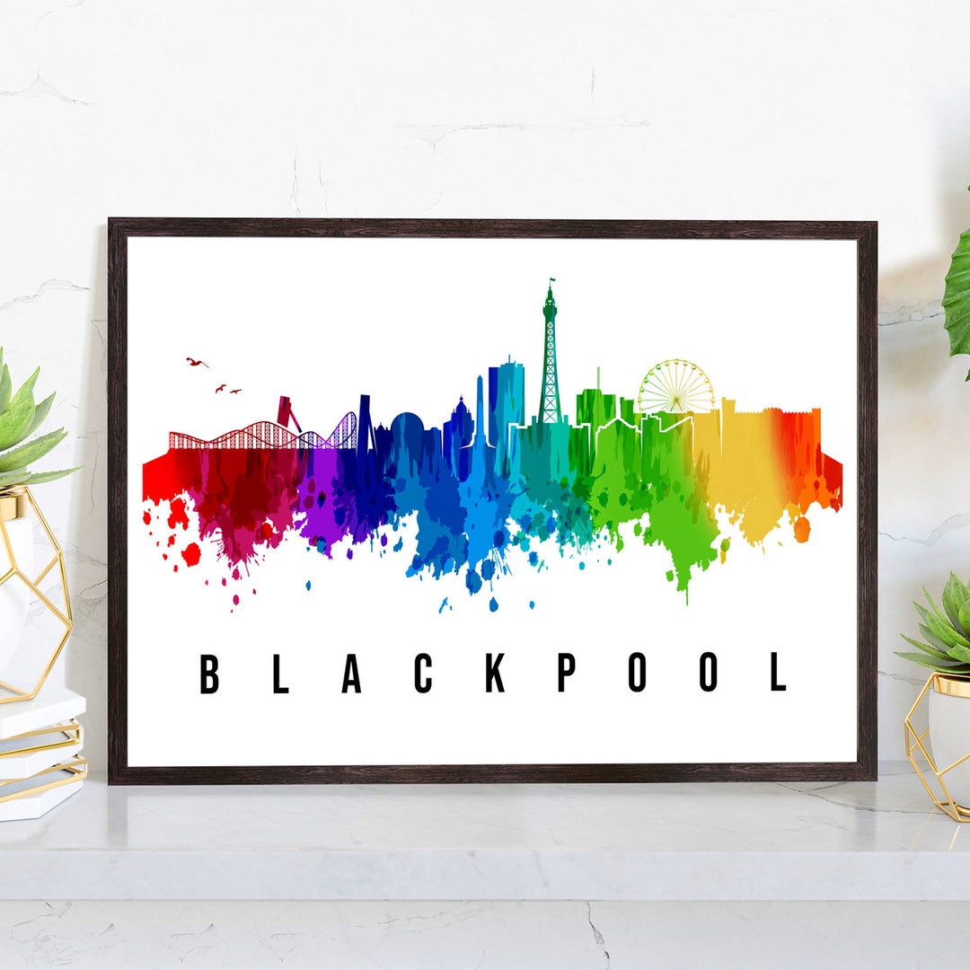 Blackpool England Poster, Skyline Poster Cityscape Poster, Landmark ...