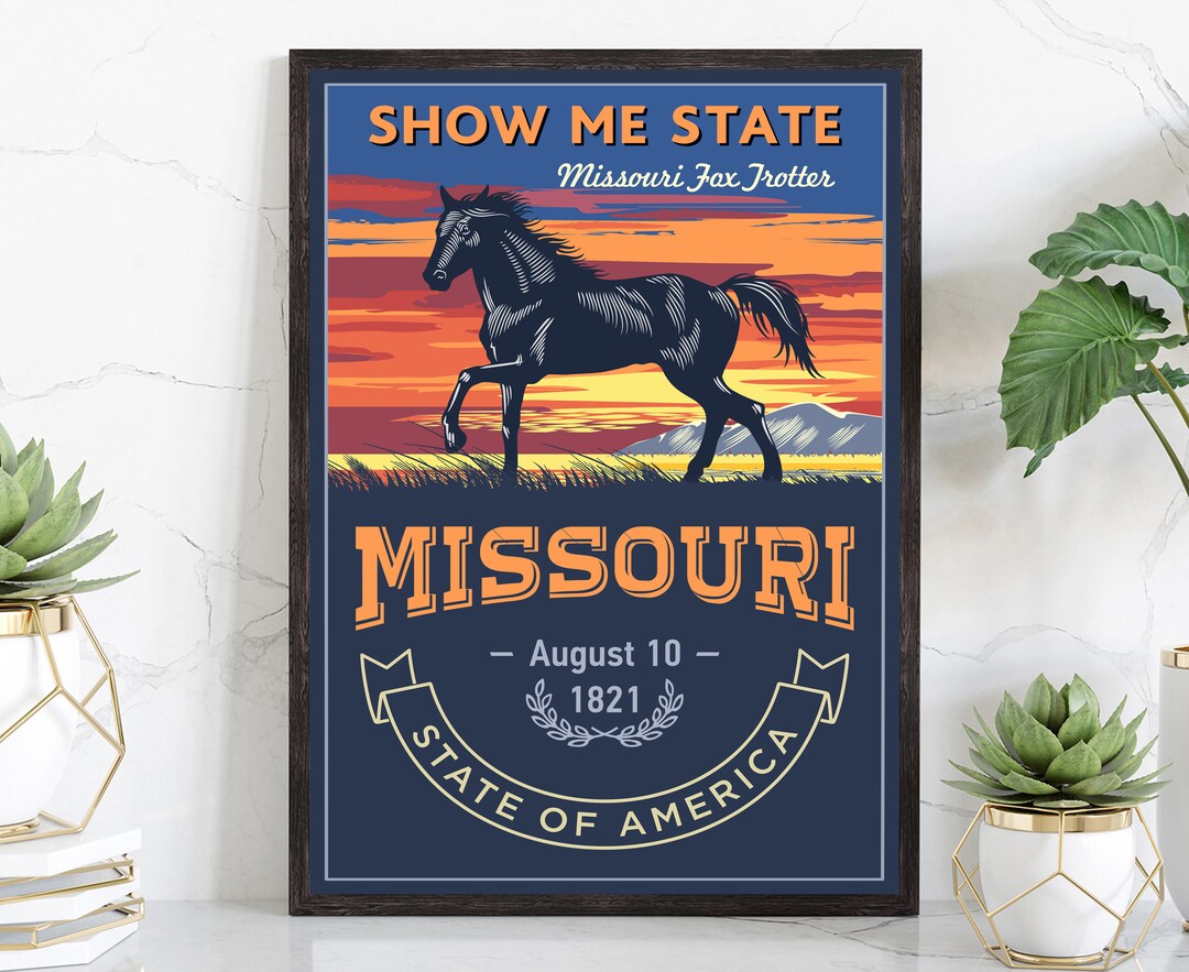 United States Poster, Missouri State Poster Print, Missouri State ...