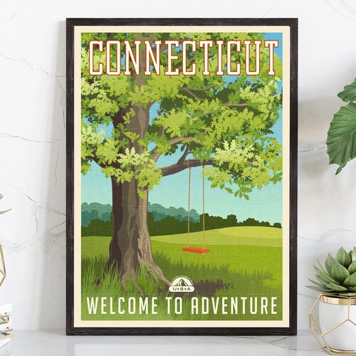 Connecticut State Park Map - Etsy