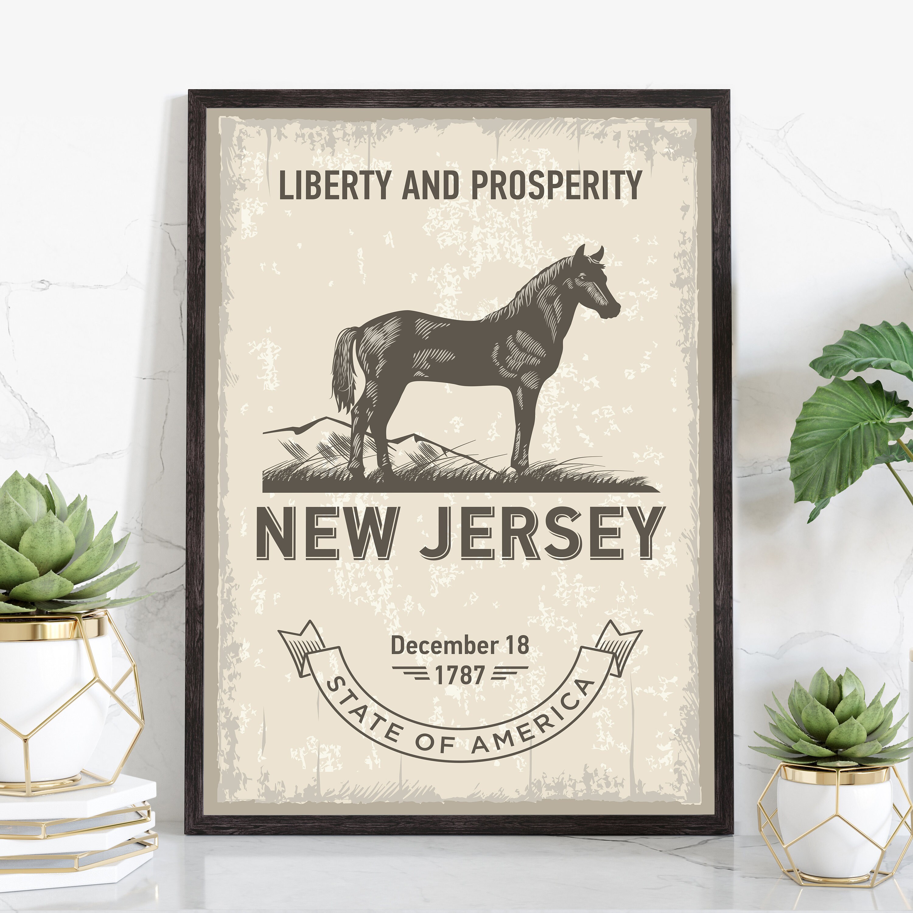 New Jersey State Symbol Poster New Jersey State Poster Print - Etsy