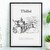 RISHIKESH INDIA Illustration Skyline Poster, Modern Skyline Cityscape ...