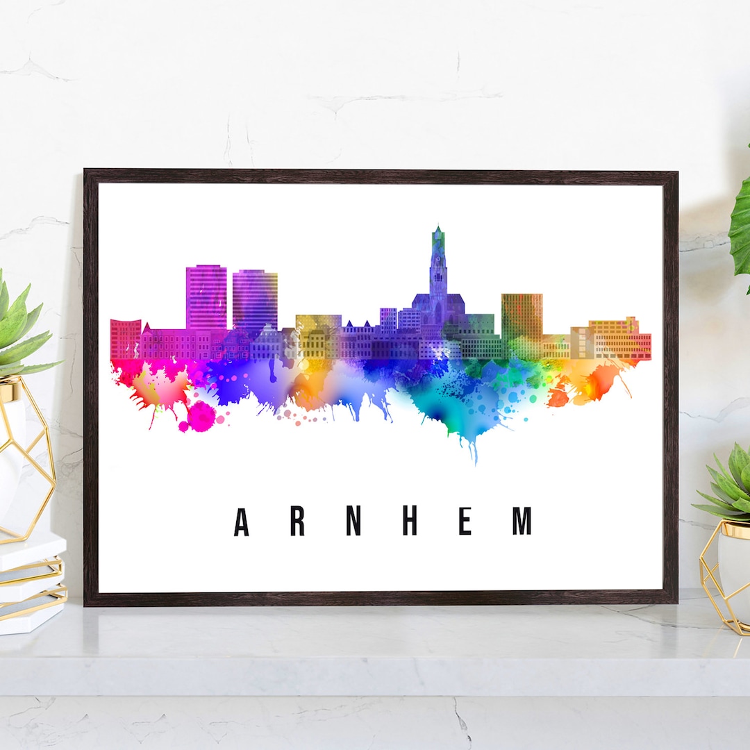 Arnhem Netherland Poster, Skyline Poster Cityscape Poster, Netherland ...