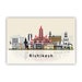 RISHIKESH INDIA Illustration Skyline Poster, Modern Skyline Cityscape ...