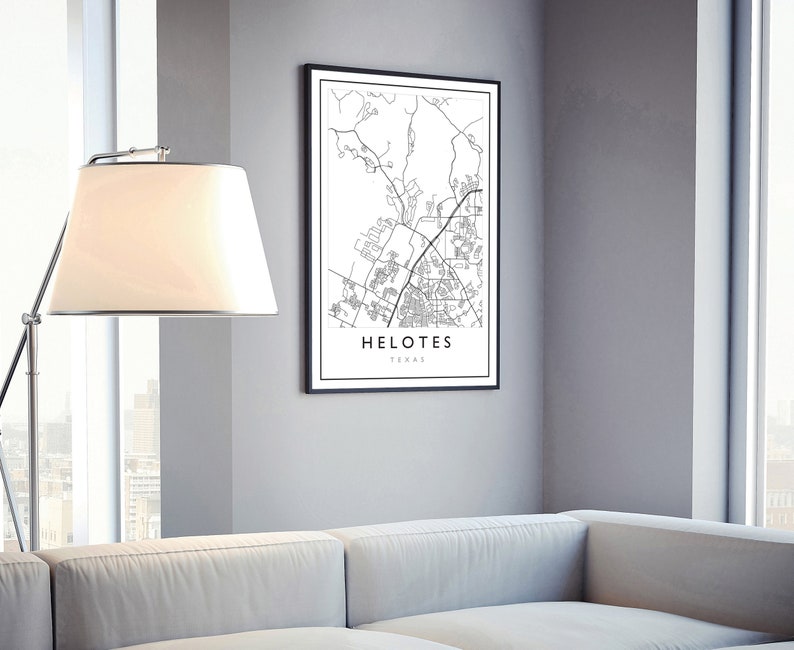 Helotes Texas City Map Helotes Texas City Road Map Poster - Etsy