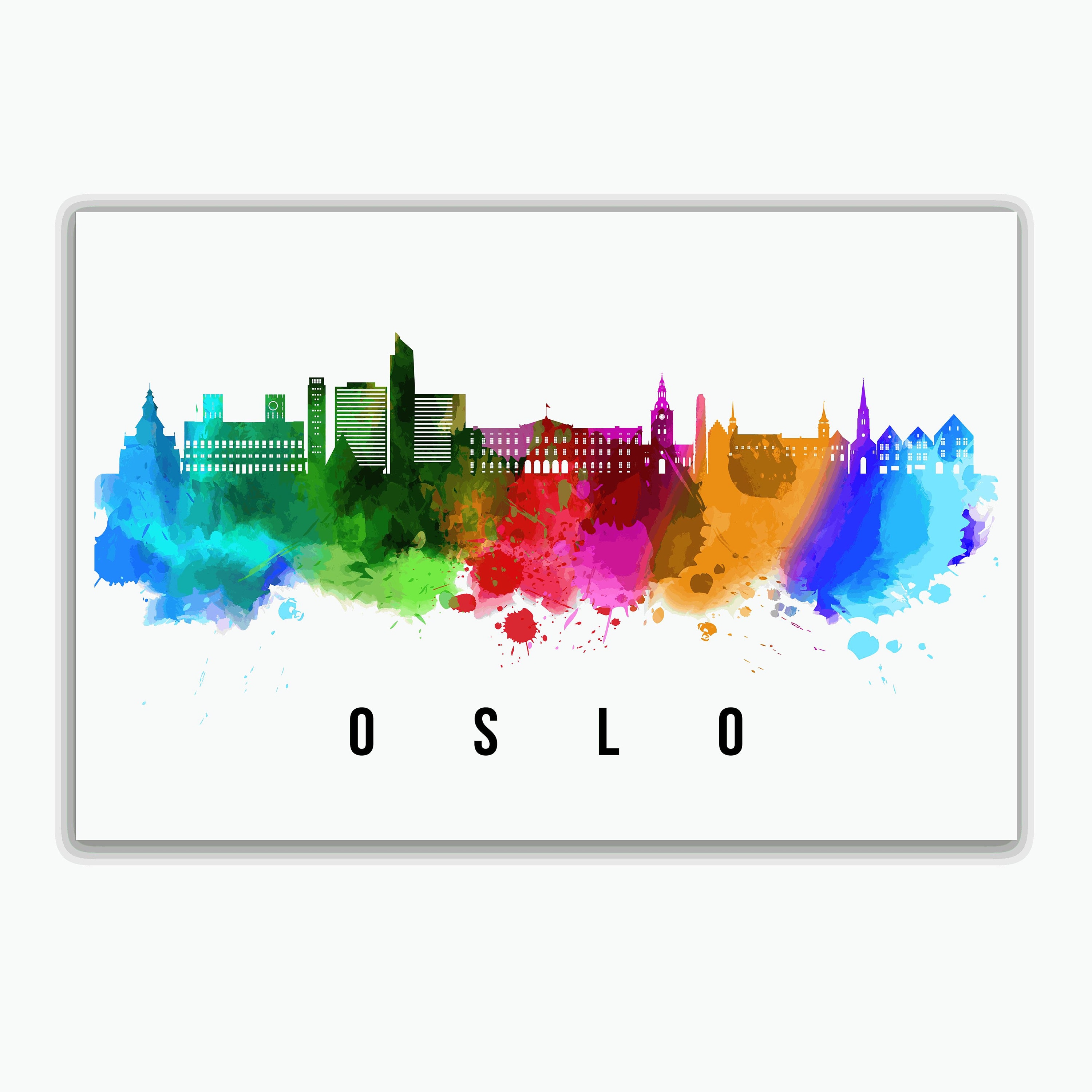 OSLO NORWAY Poster Skyline Poster Cityscape and Landmark - Etsy