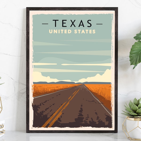Texas Poster - Etsy