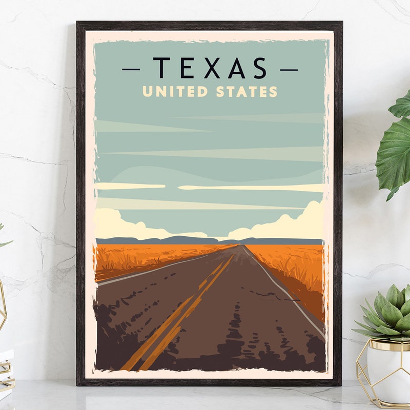Texas Poster - Etsy