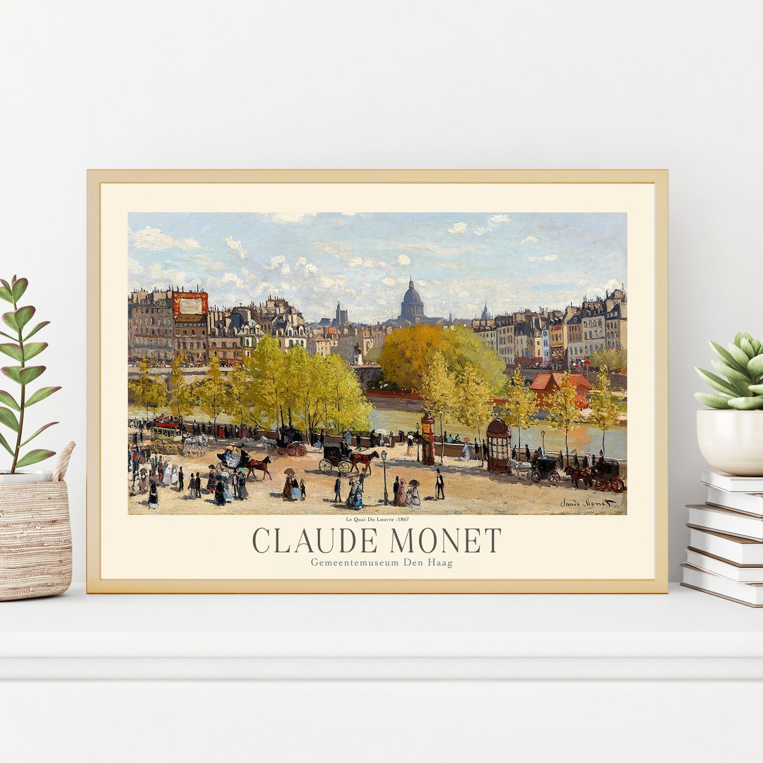 Claude Monet Painting Prints, Museum Gallery Exhibition Poster, Claude ...