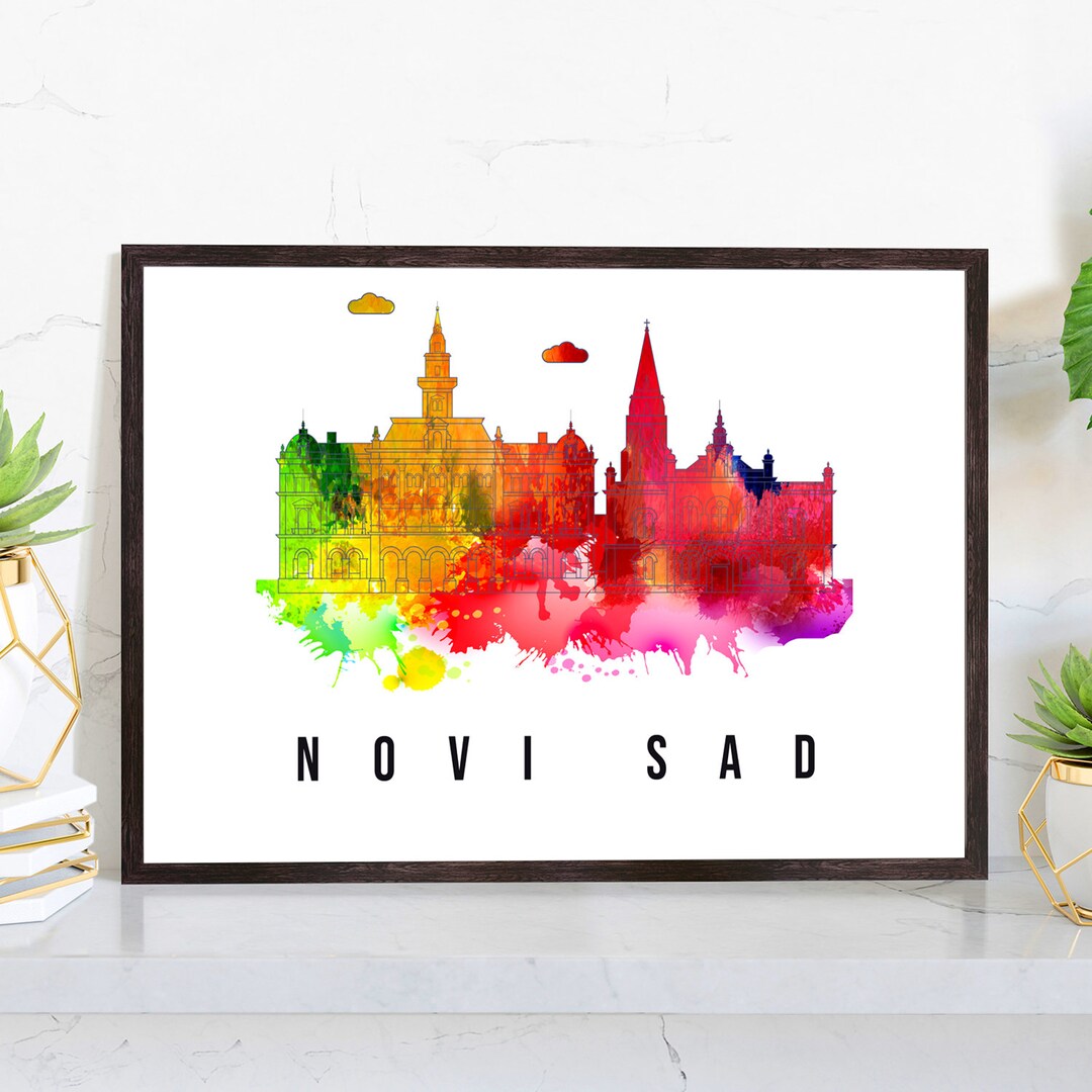 Novi Sad Serbia Poster, Skyline Poster Cityscape Poster, Serbia ...