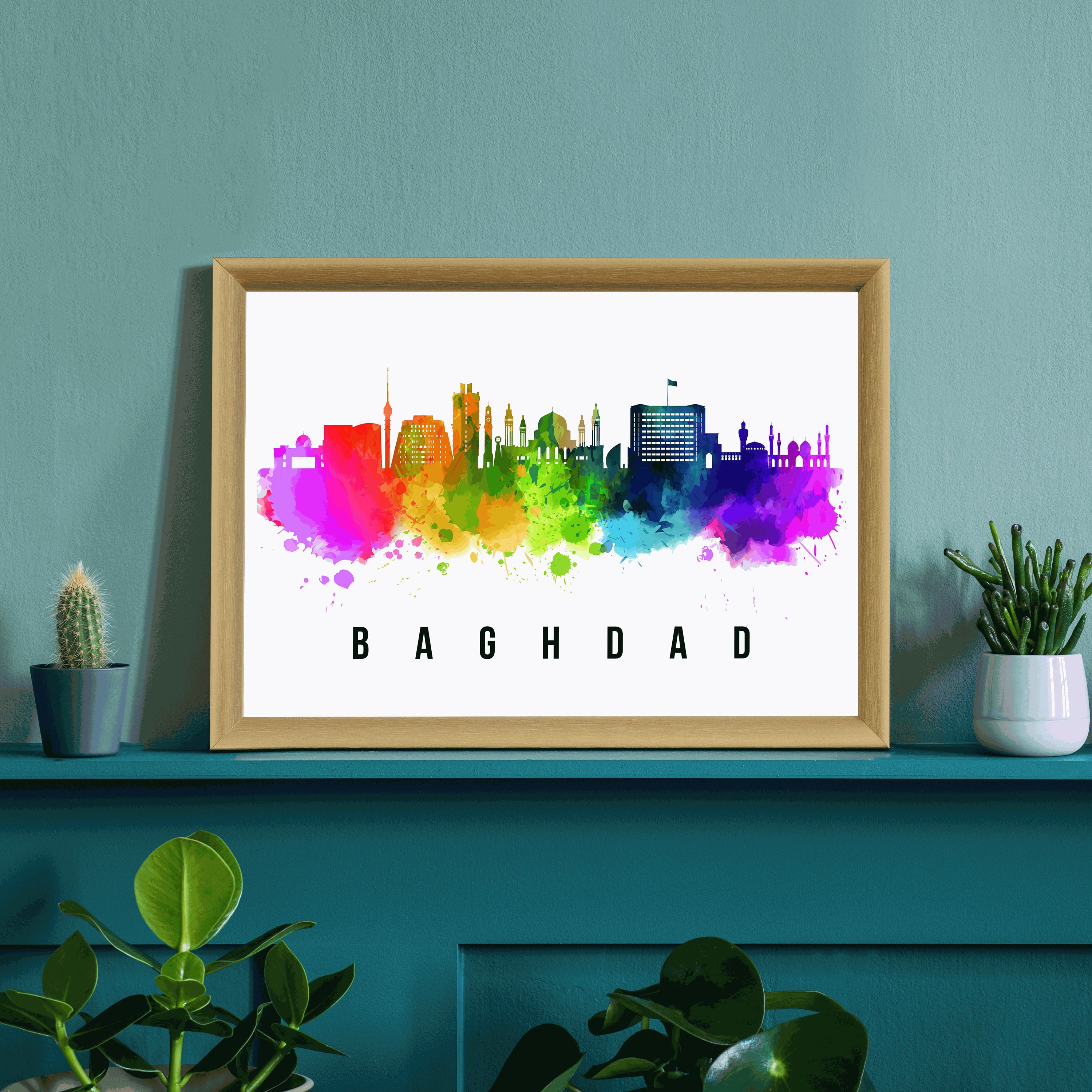 BAGHDAD IRAQ Poster Skyline Poster Cityscape and Landmark - Etsy