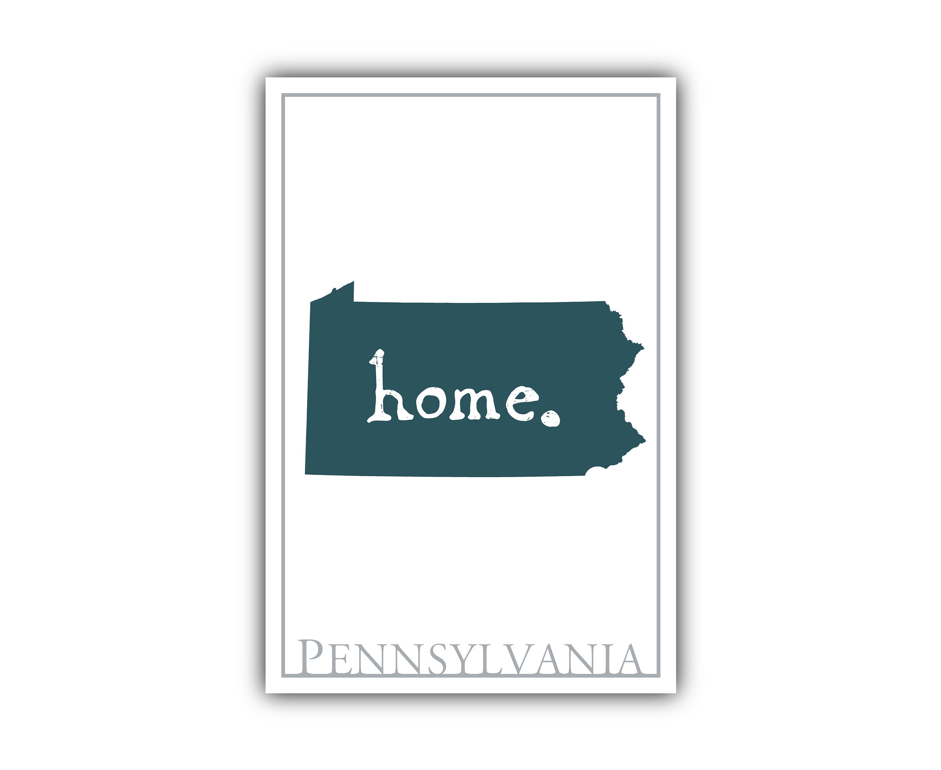 Pennsylvania Map Wall Art Modern Map Print City Map Wall - Etsy