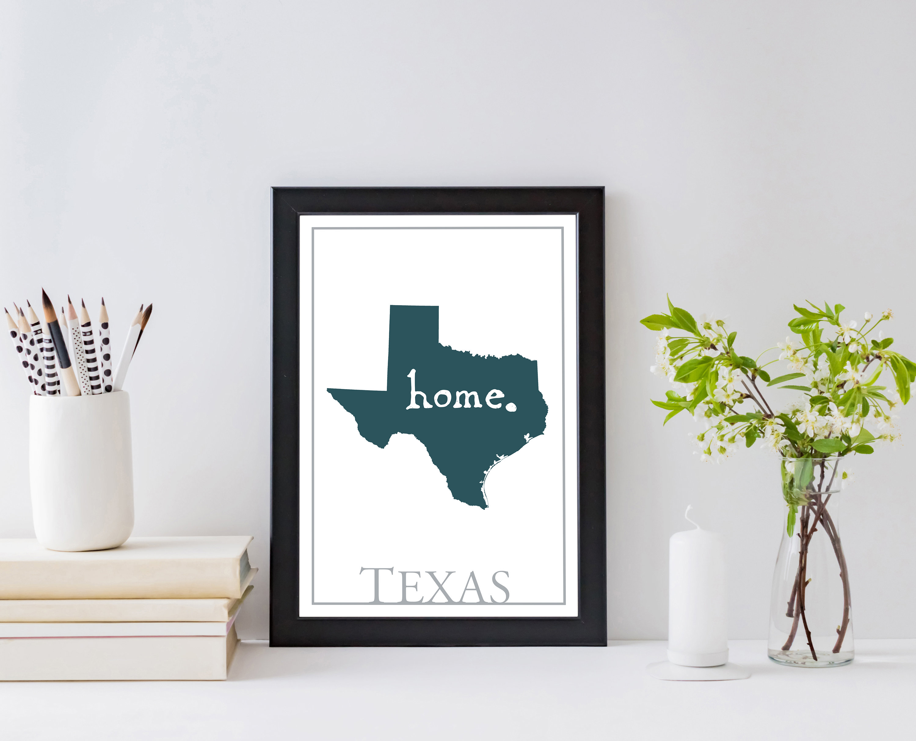 Texas Map Wall Art Texas Modern Map Poster Print City Map | Etsy