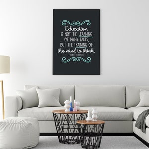Education QUOTE, Albert Einstein Quote, Educational Quote, School Room ...