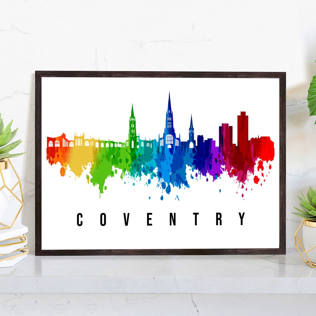 Coventry England Poster, Skyline Poster Cityscape Poster, Landmark City ...