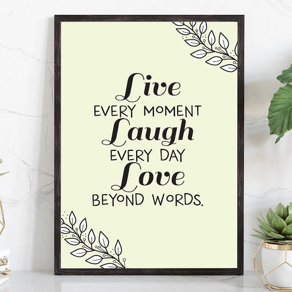 Live Every Moment - Etsy