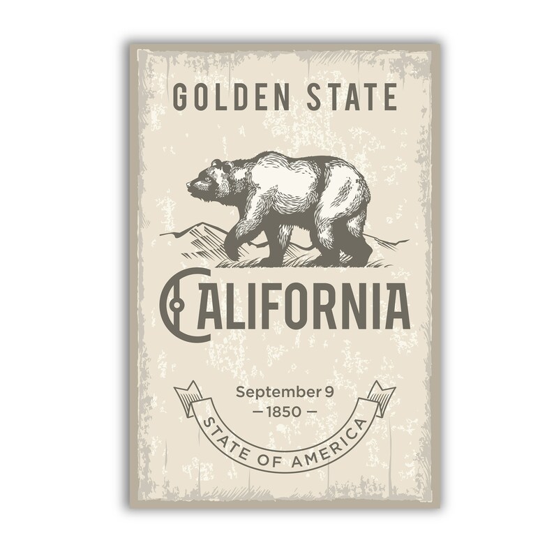 California State Symbol Poster, California State Poster Print ...
