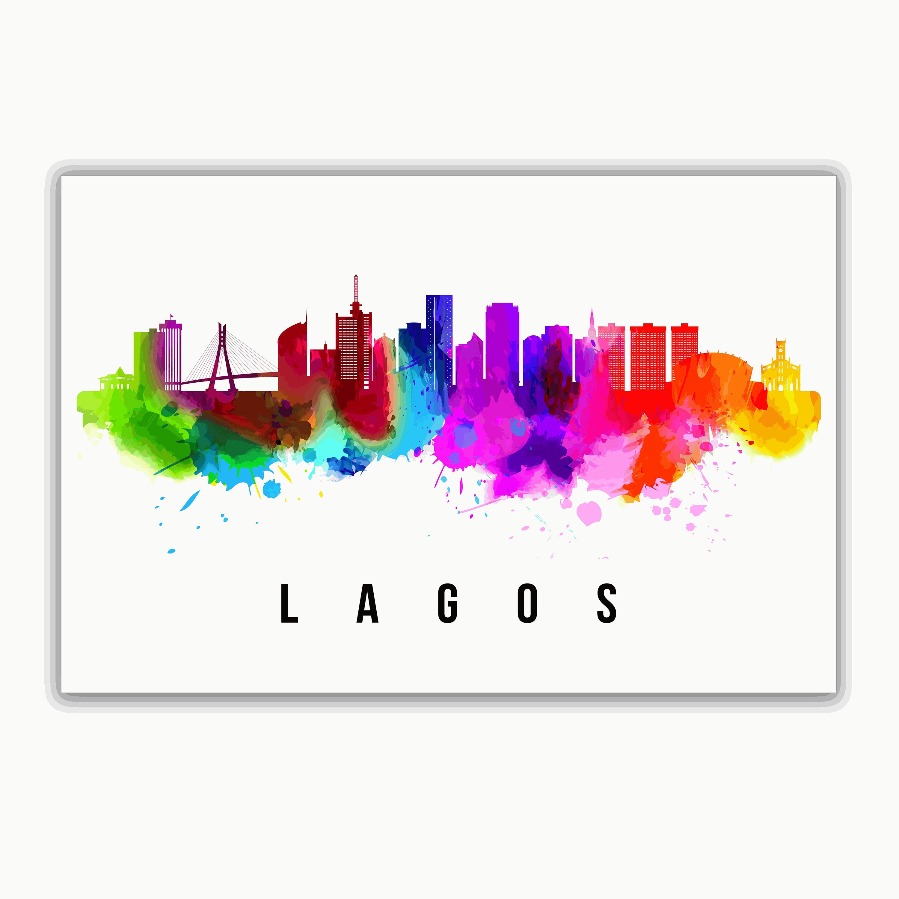 LAGOS - SOUTH AFRICA Poster, Skyline Poster Cityscape and Landmark ...