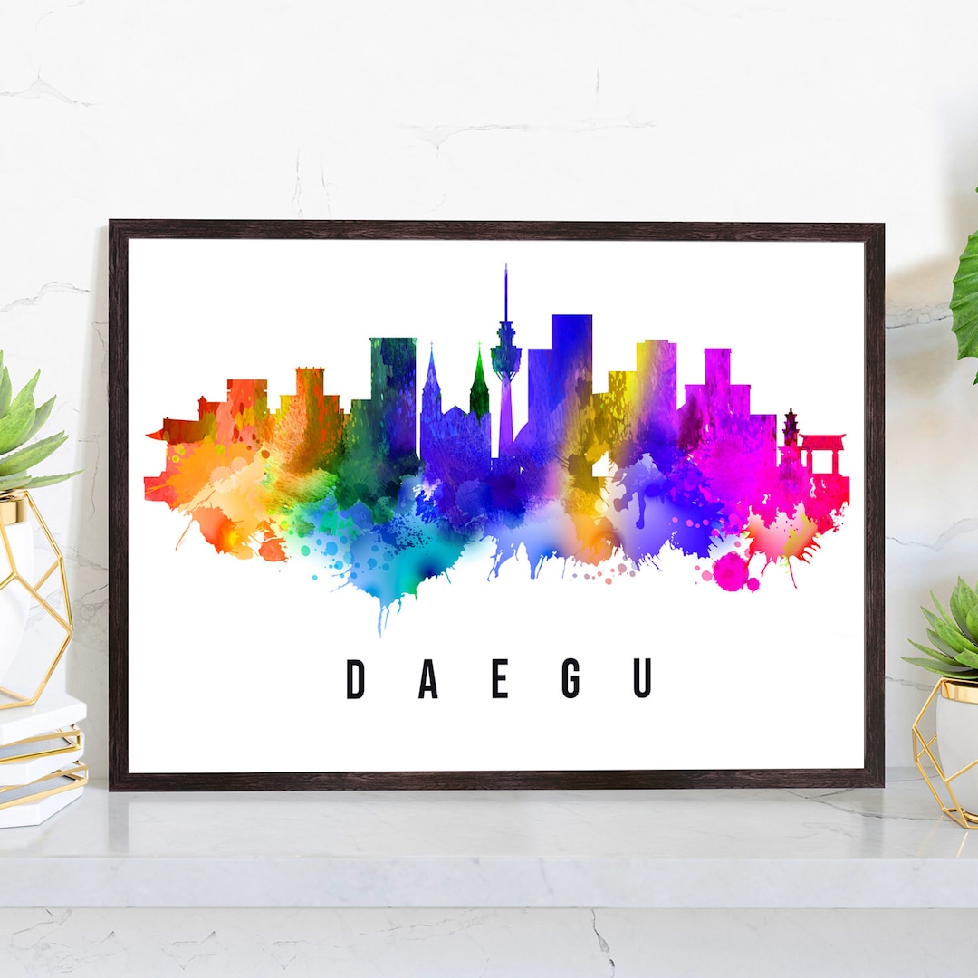 Daegu South Korea Poster, Skyline Cityscape Poster, South Korea ...