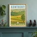 Retro Style Travel Poster, Kentucky Vintage Rustic Poster Print, Home ...