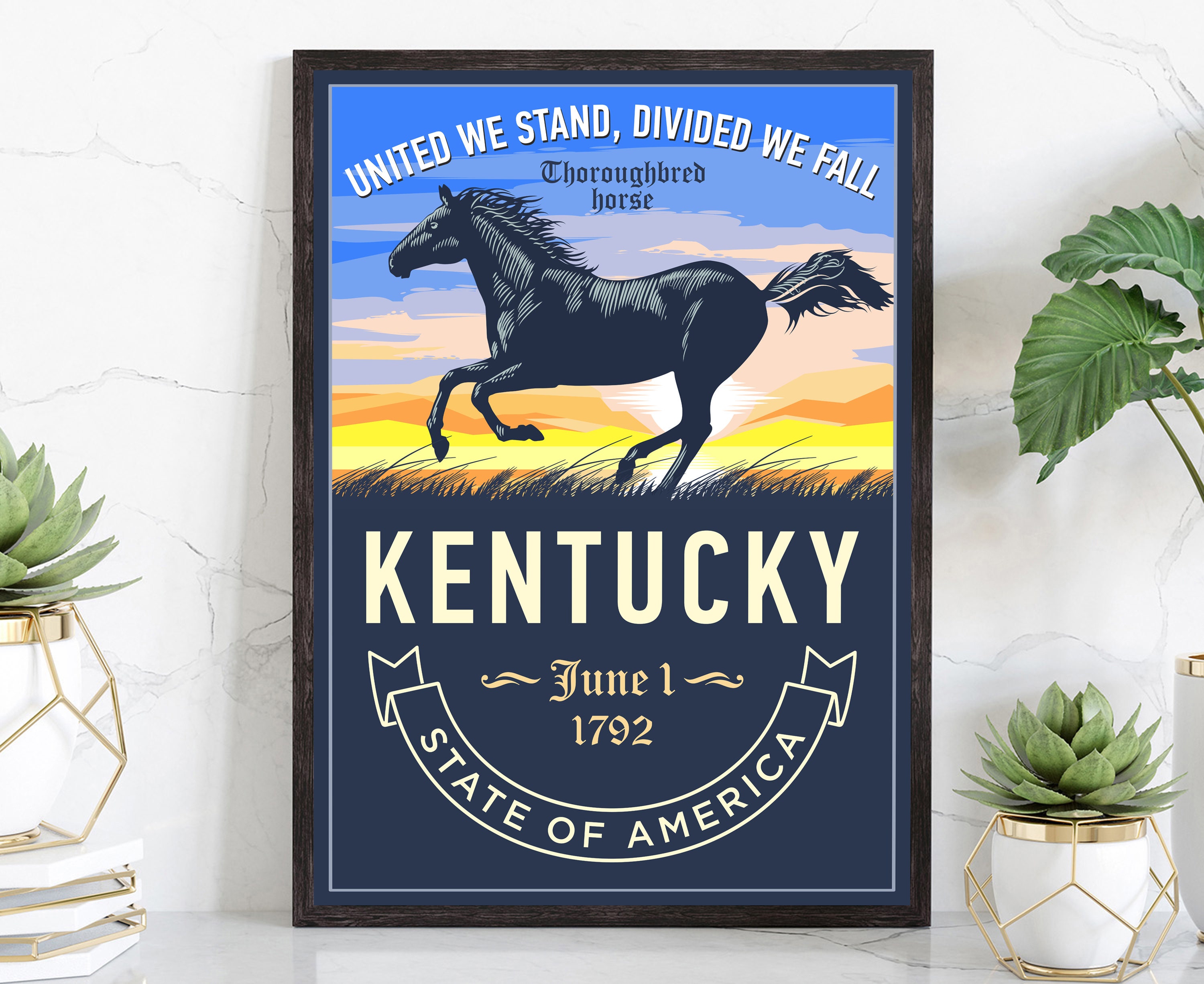 United States Poster Kentucky State Poster Print Kentucky - Etsy
