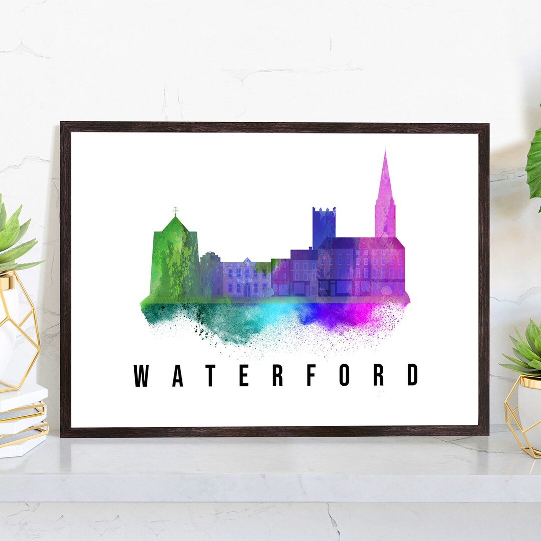 Waterford Ireland Poster, Skyline Poster Cityscape Poster, Ireland ...