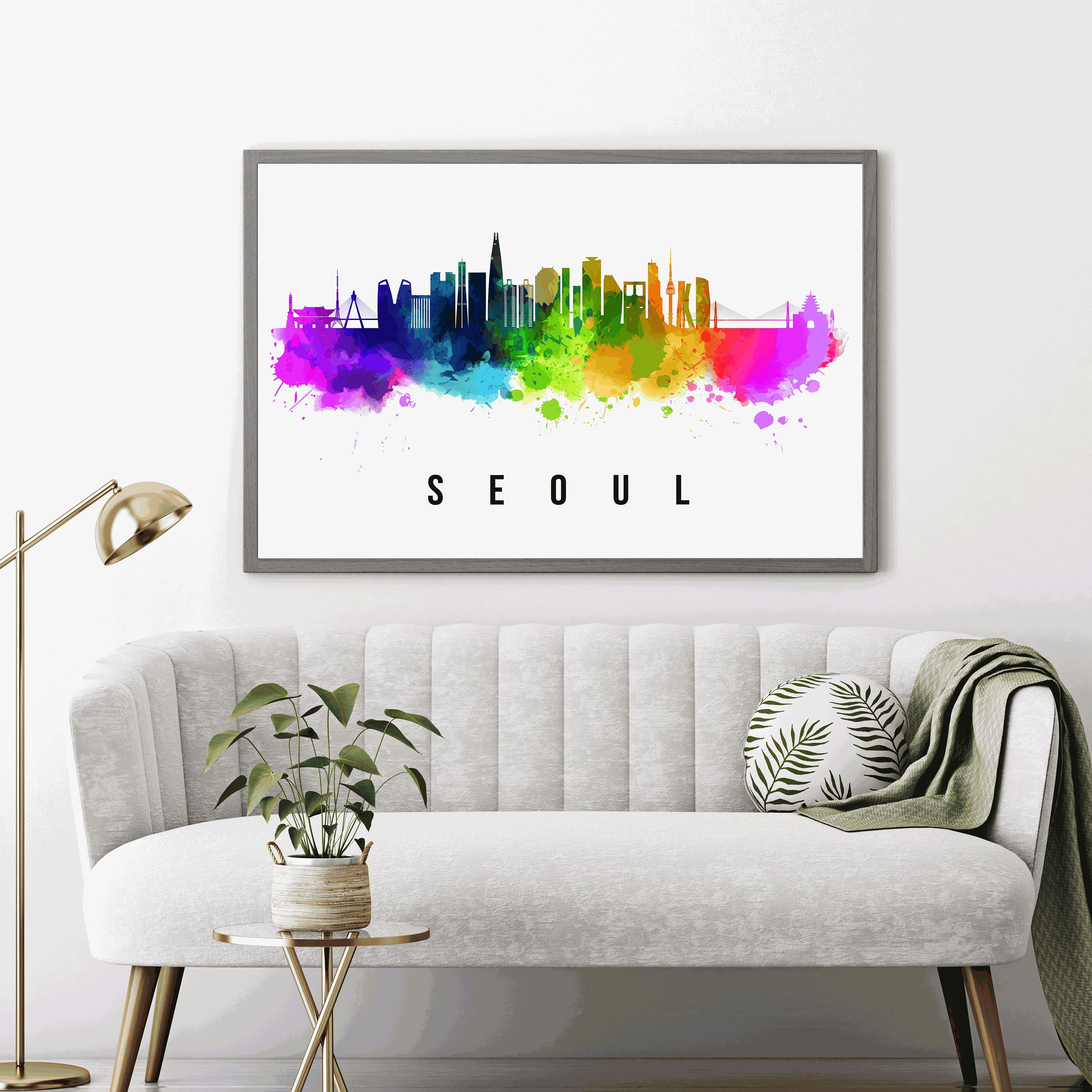 SEOUL SOUTH KOREA Poster Skyline Poster Cityscape and - Etsy