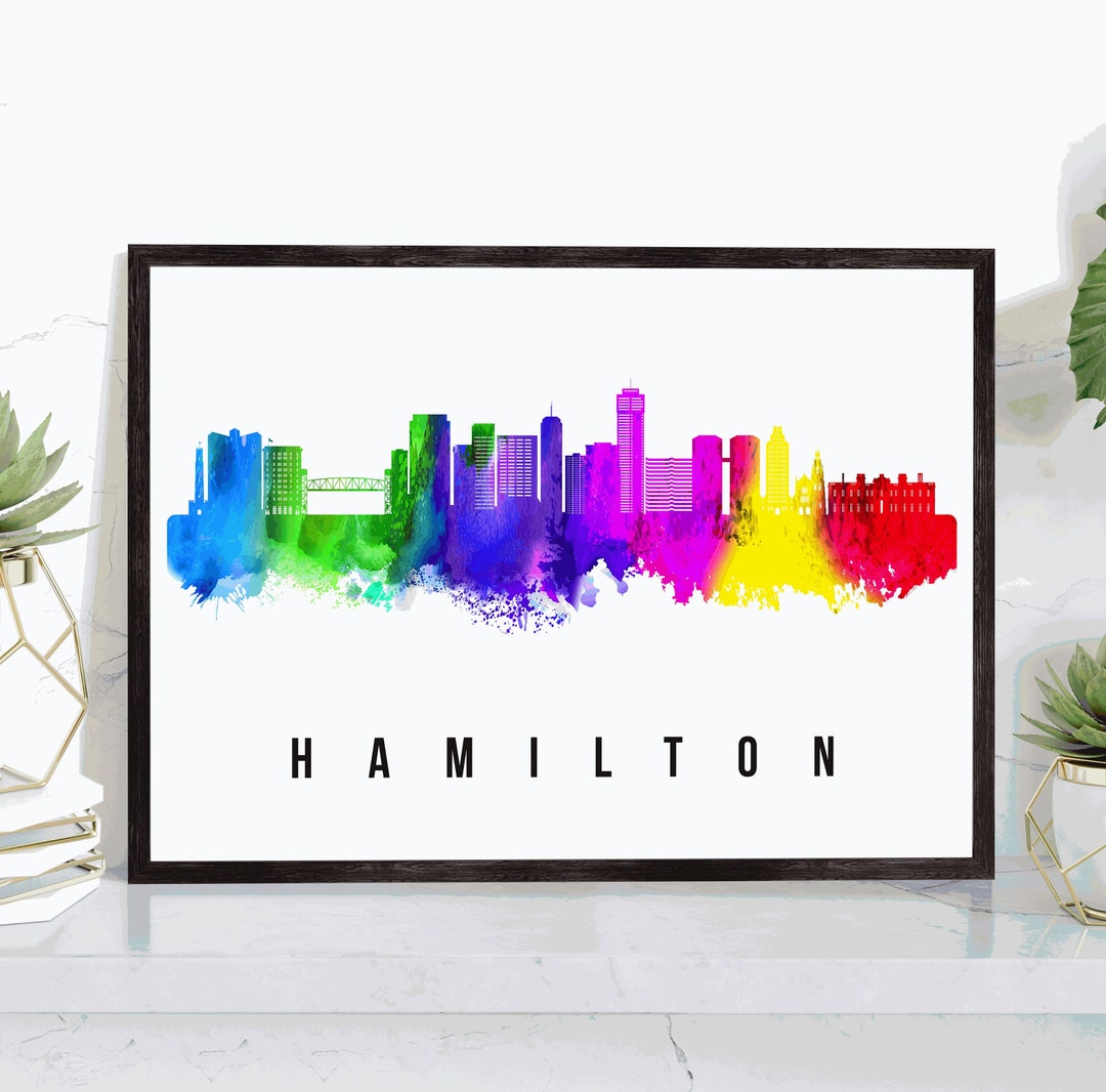 HAMILTON - CANADA Poster, Skyline Poster Cityscape and Landmark ...