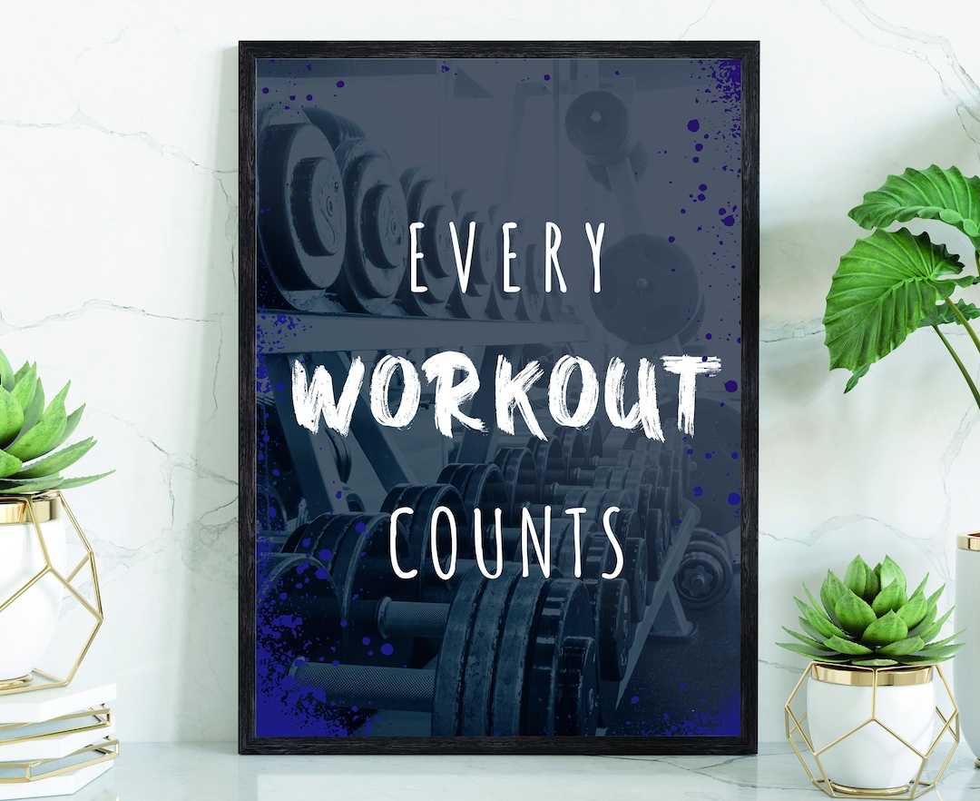 Gym Wall Art, Workout Posters, Fitness Quote Poster, Home Gym ...