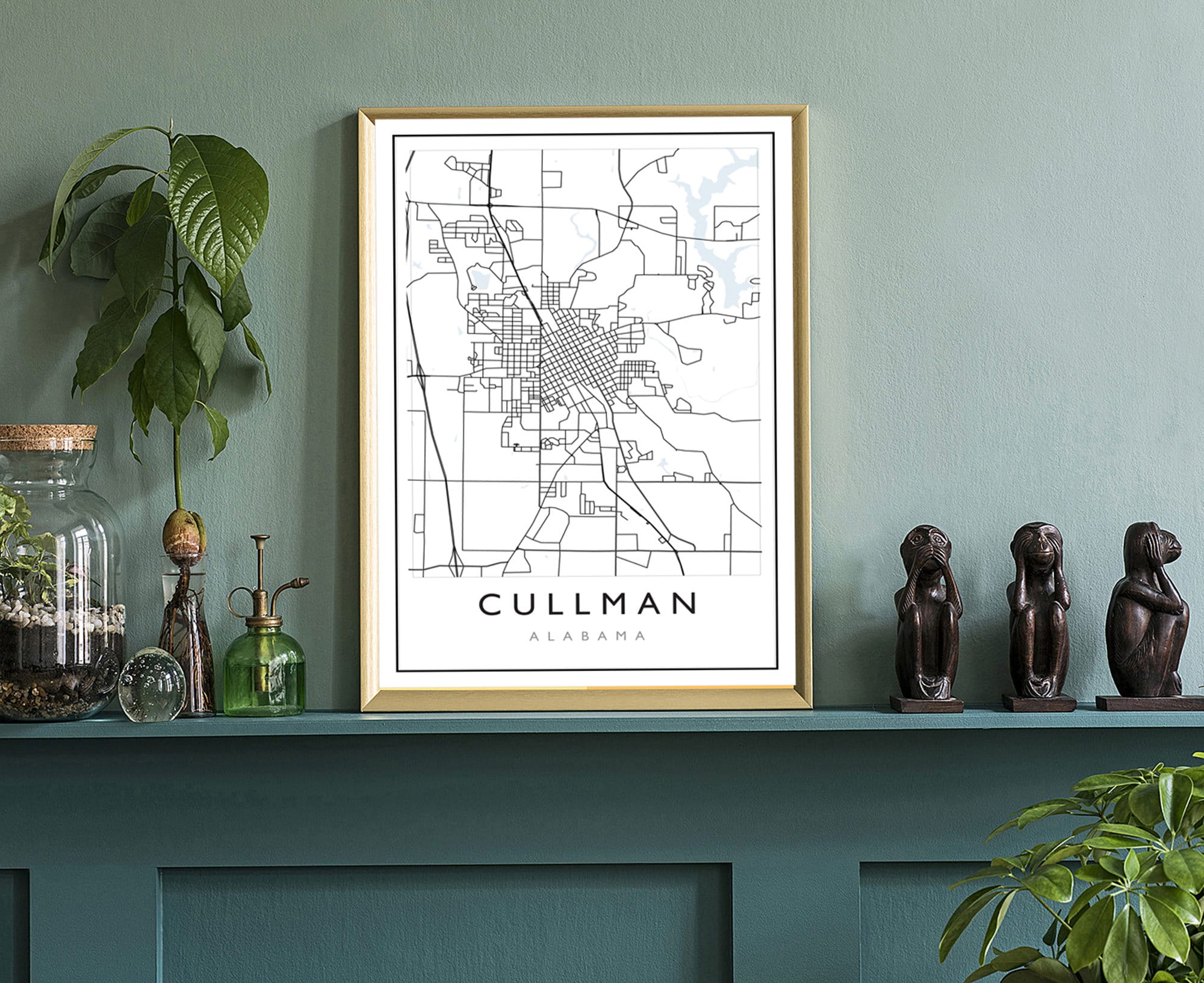 Cullman Alabama City Map Alabama City Road Map Poster City | Etsy