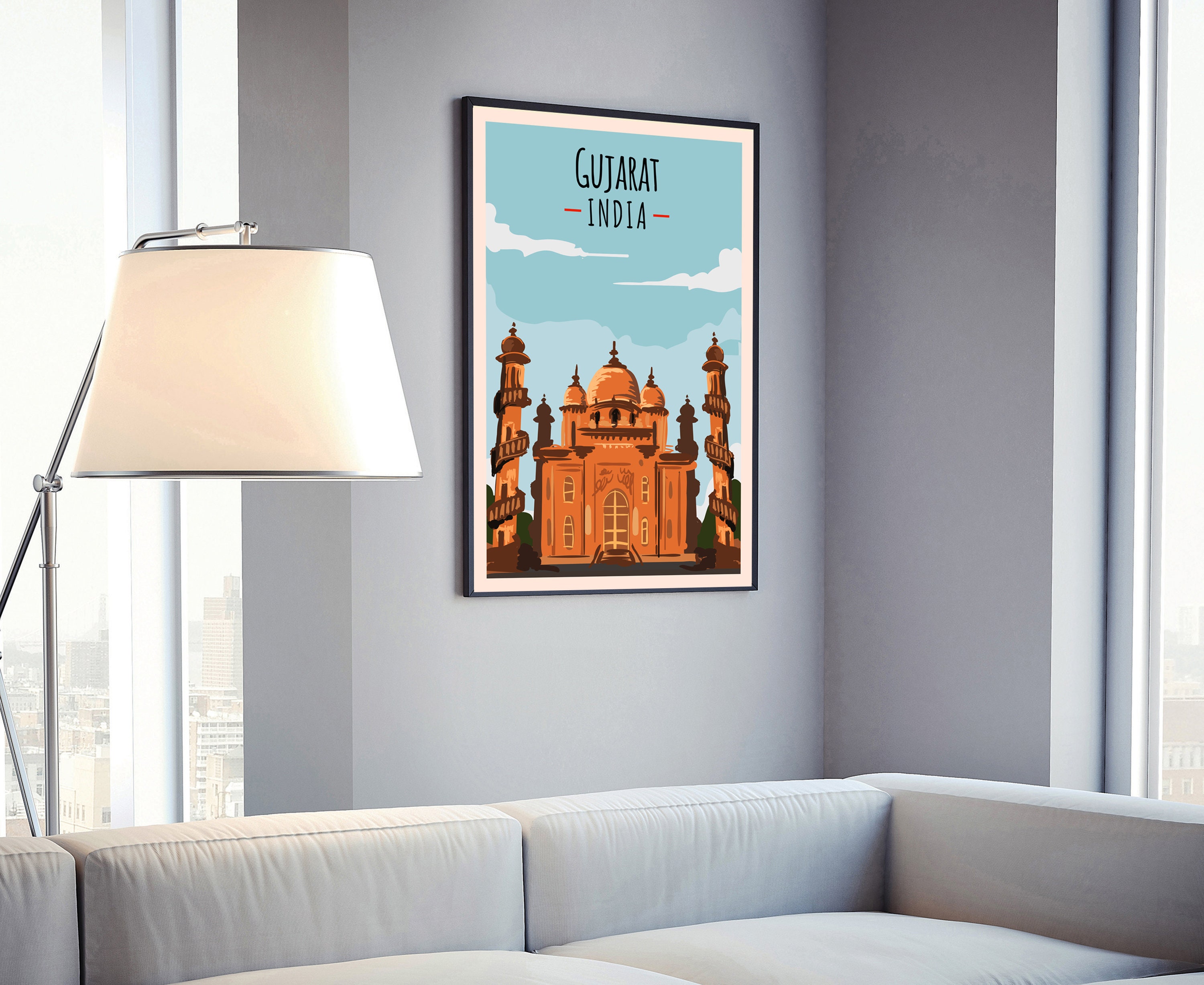 INDIA GUJARAT Travel Poster, India Gujarat Poster Wall Art, Gujarat ...