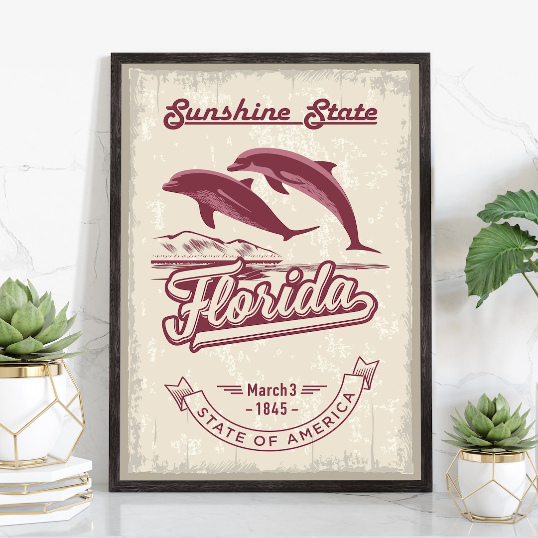 Florida State Symbol Poster, Florida State Poster Print, Florida State ...
