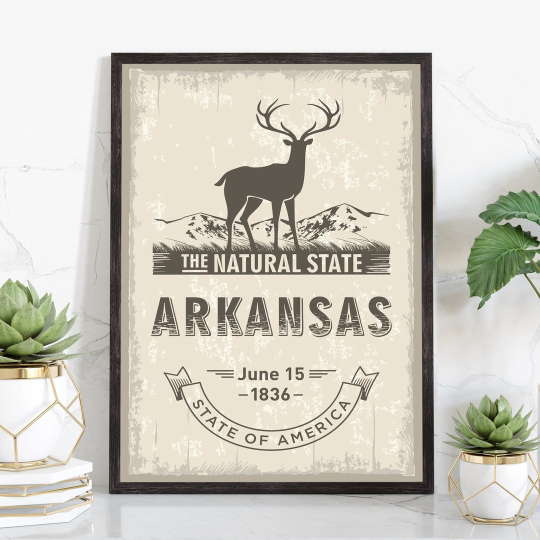 Arkansas State Symbol Poster, Arkansas State Poster Print, Arkansas ...