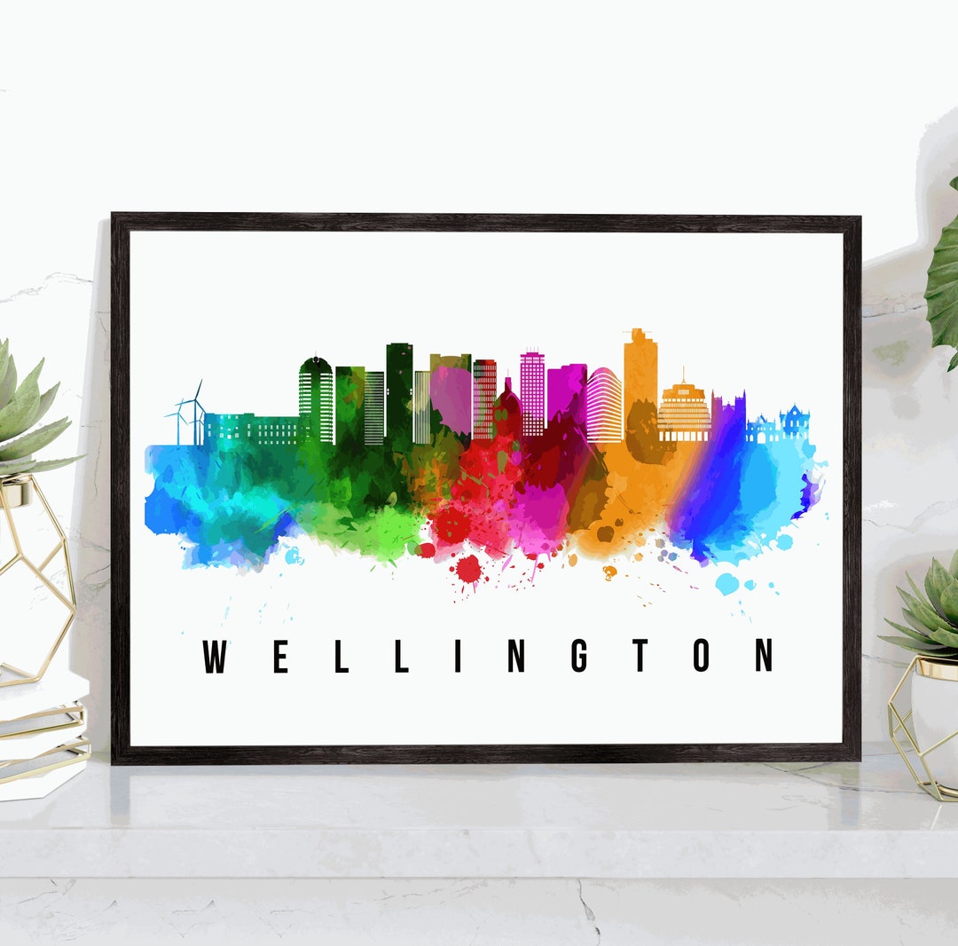 WELLINGTON - NEW ZEALAND Poster, Skyline Poster Cityscape and Landmark ...