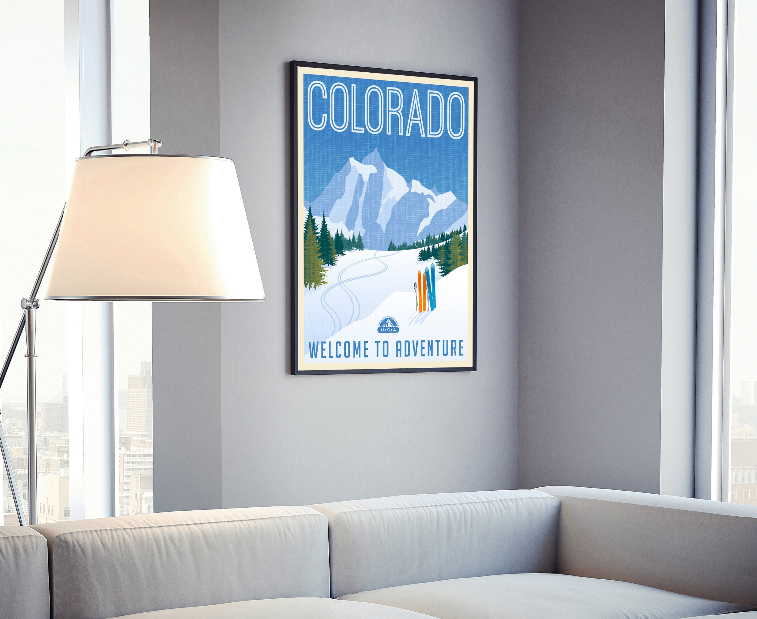 Retro Style Travel Poster Colorado Vintage Rustic Poster - Etsy