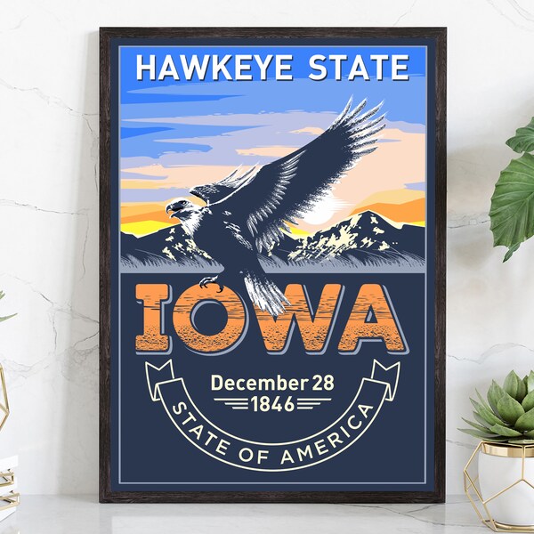 Iowa Poster - Etsy