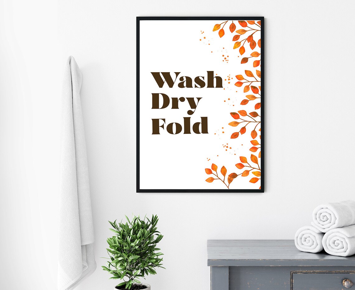 Wash Dry Fold Poster Print Laundry Room Wall Art Decor - Etsy
