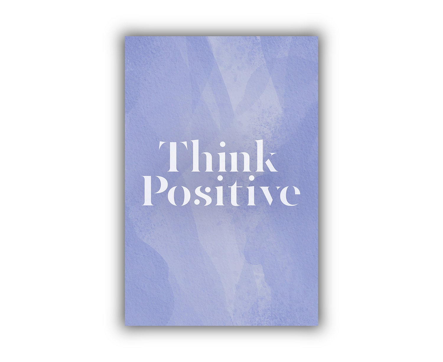 Think Positive Poster Prints Modern Poster Prints Home Wall | Etsy