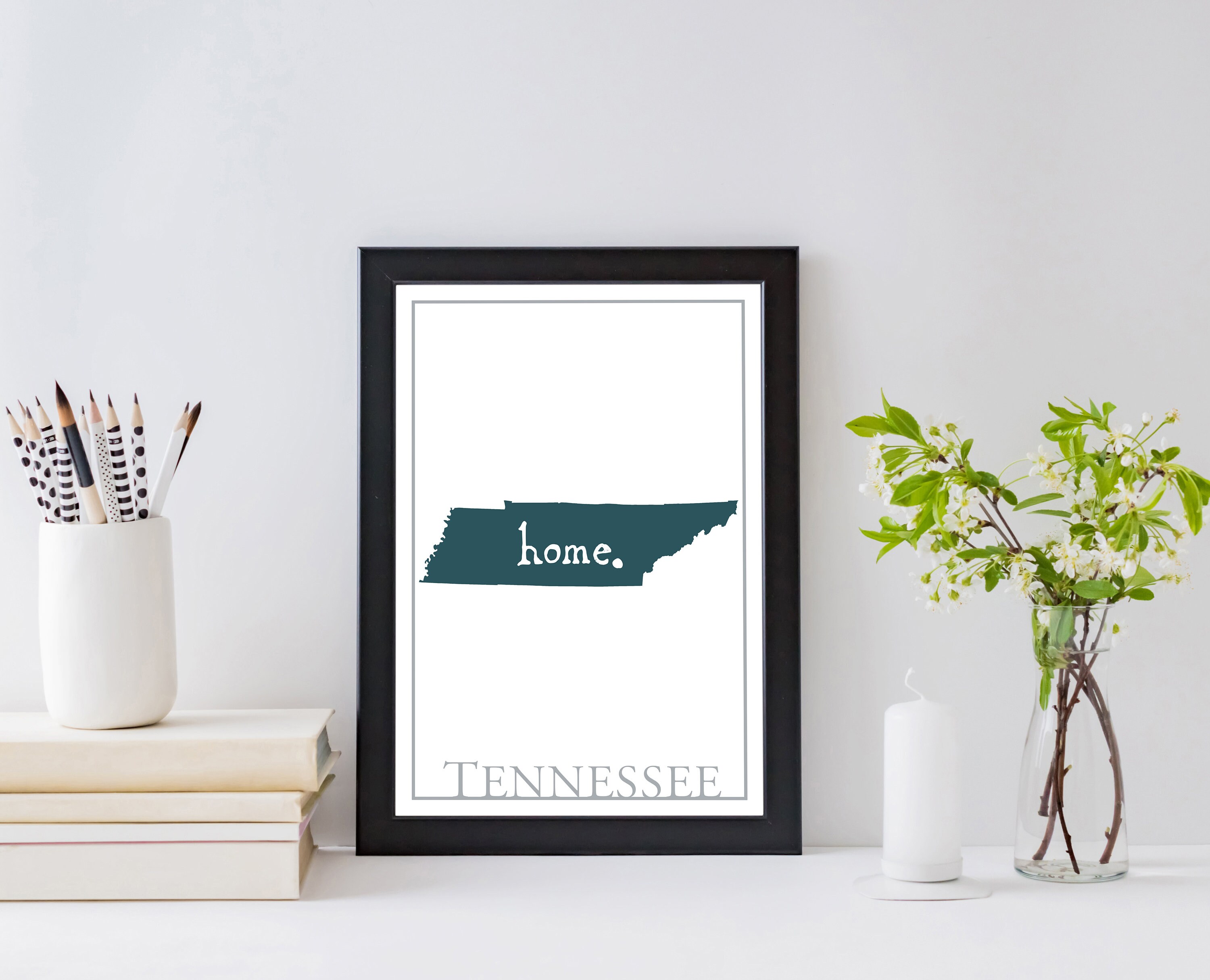 Tennessee Map Wall Art Tennessee Modern Map Poster Print | Etsy