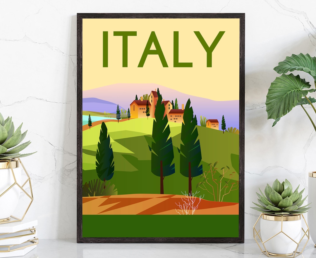 ITALY Travel Poster, Italy Cityscape Poster, Italy Landmark Poster Wall ...