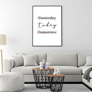 Yesterday Today Tomorrow, Office Wall Decoration, Kids Room Wall Art ...
