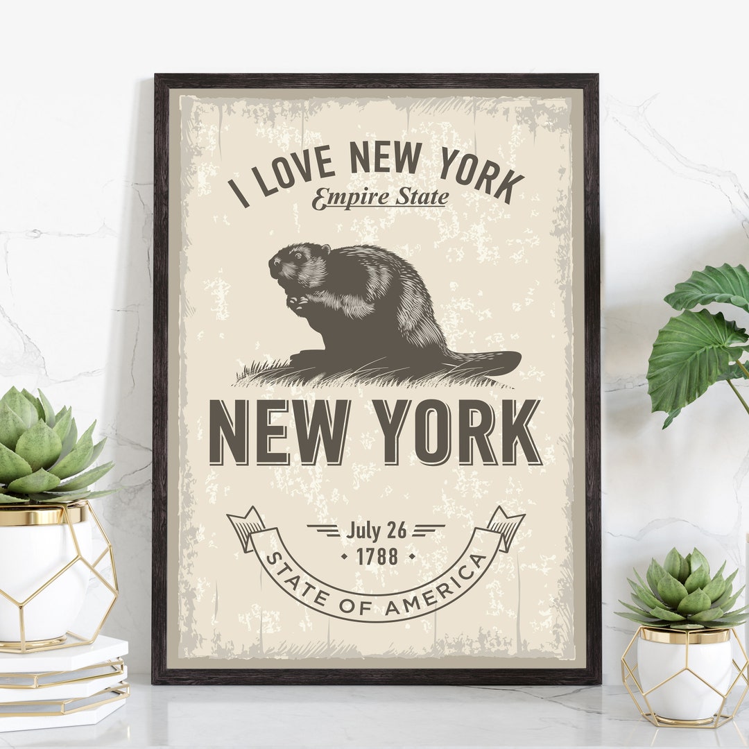 New York State Symbol Poster, New York State Poster Print, New York ...