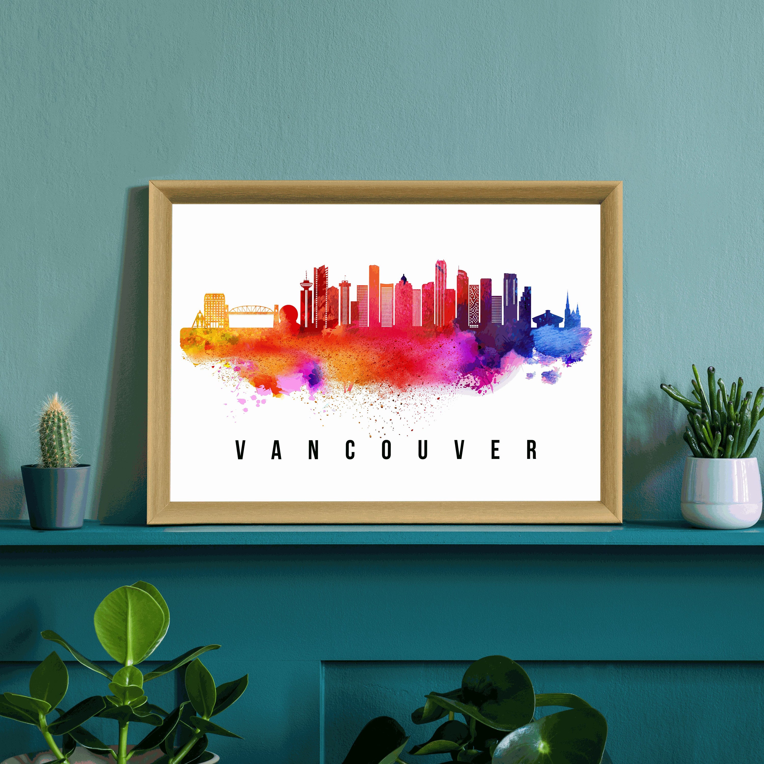 VANCOUVER CANADA Poster Skyline Poster Cityscape and - Etsy