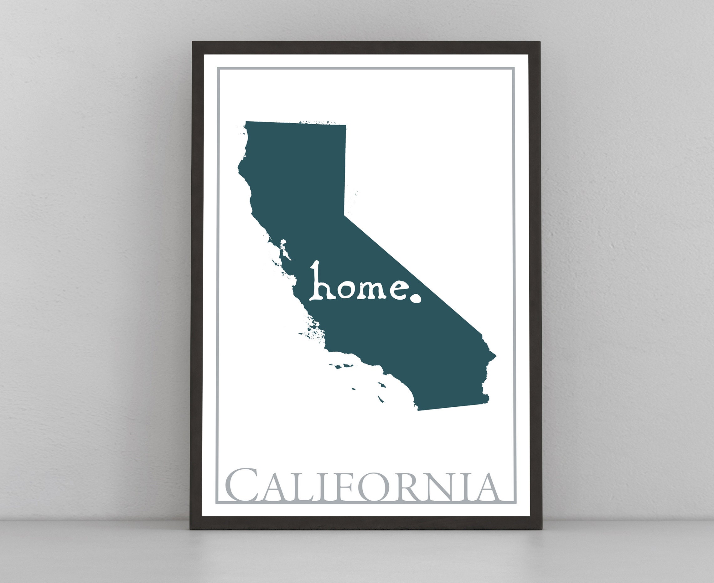 California Map Wall Art California Modern Map Poster Print | Etsy
