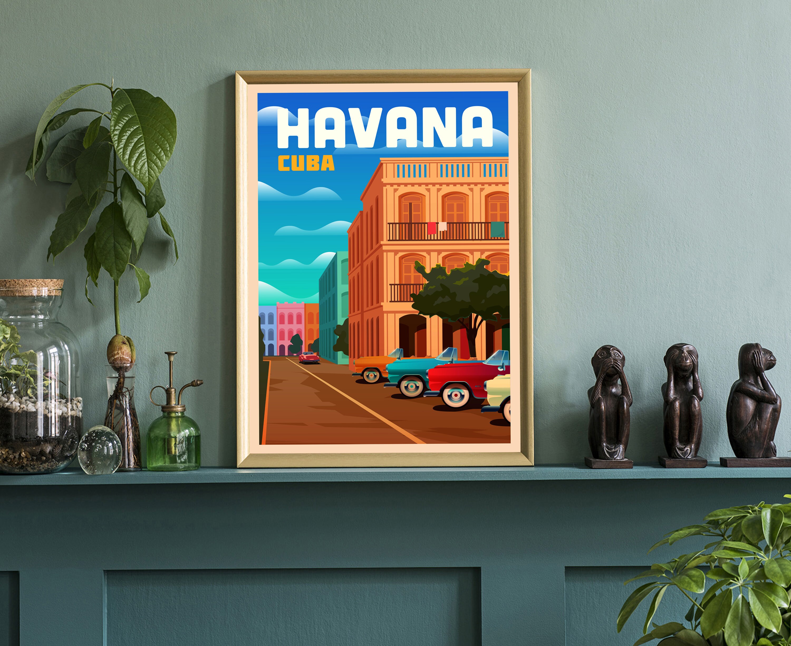 HAVANA TRAVEL POSTER Cuba Havana Poster Wall Art Havana - Etsy
