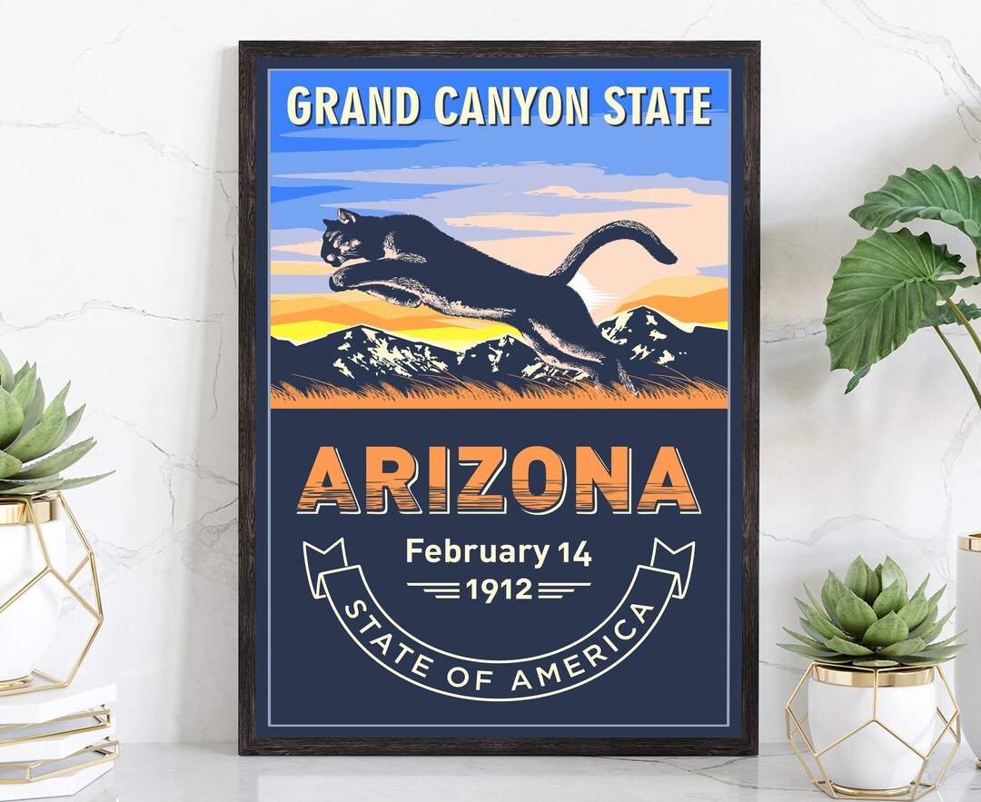 United States Arizona State Poster, Arizona Poster Print, Arizona State ...