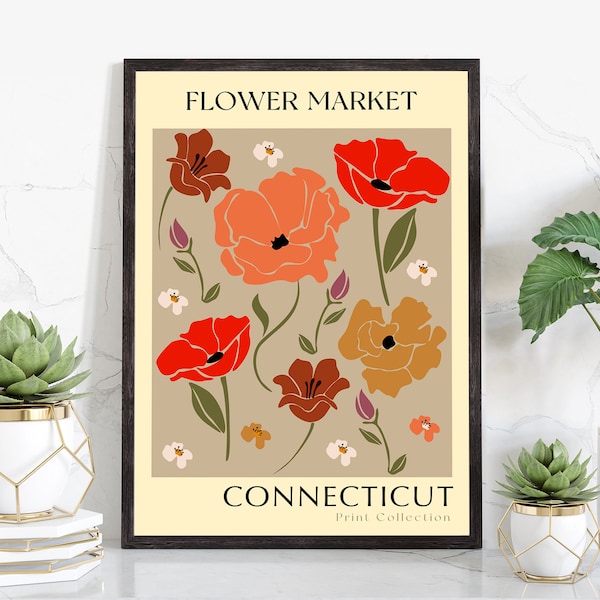 Flower Market Poster - Etsy