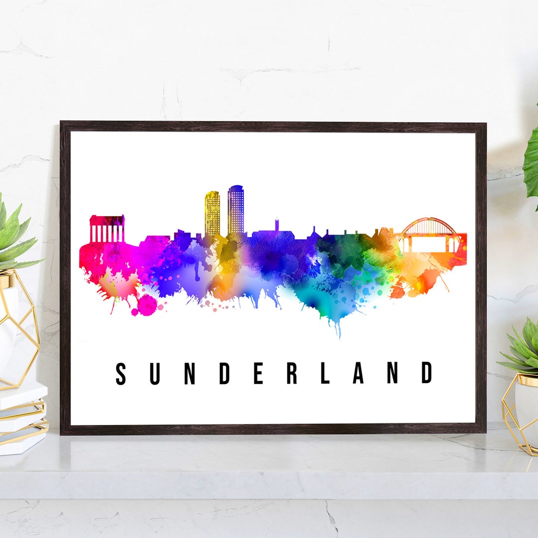 Sunderland England Poster, Skyline Poster Cityscape Poster, Landmark ...