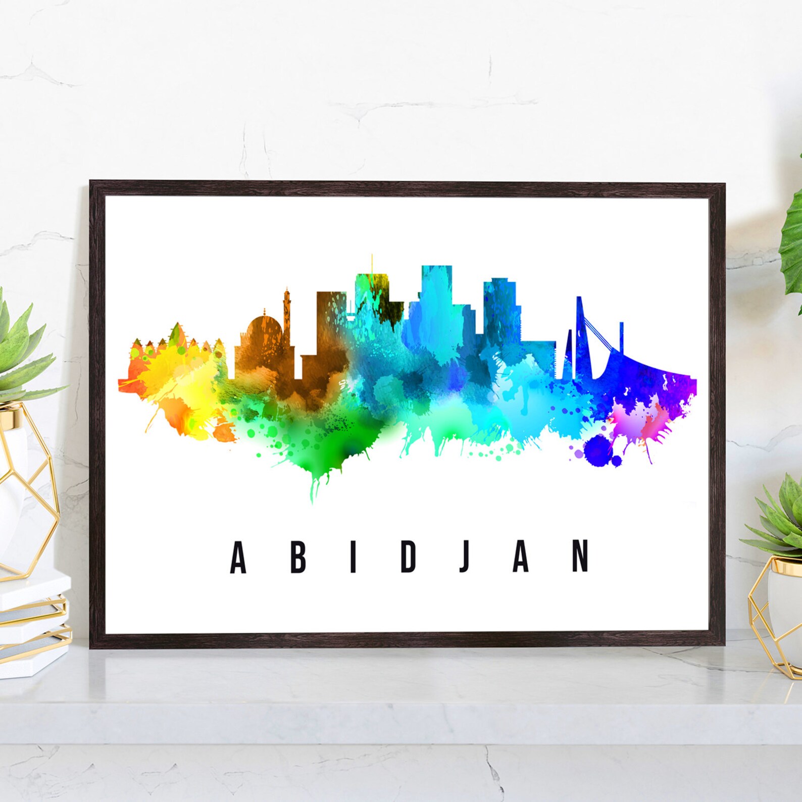 Abidjan Uzbekistan, Skyline Cityscape Poster, Uzbekistan Landmark City ...